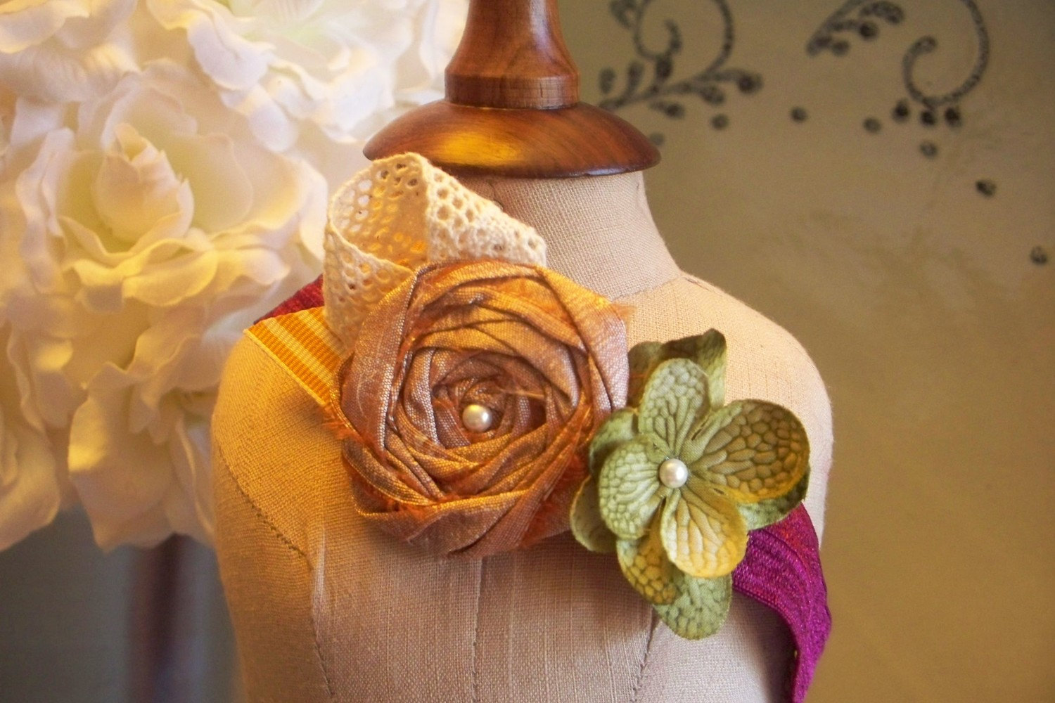 Fall Headbands, Autumn Headband, Big Girl Flower Headband, Baby Flower ...